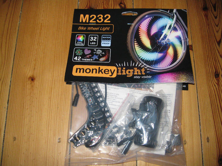MonkeyLectric M232 32-LED Bicycle Wheel Light – Cool Neon